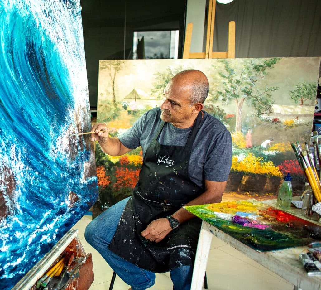 Aulas Presenciais de Pintura em Tela - Professor Costerus